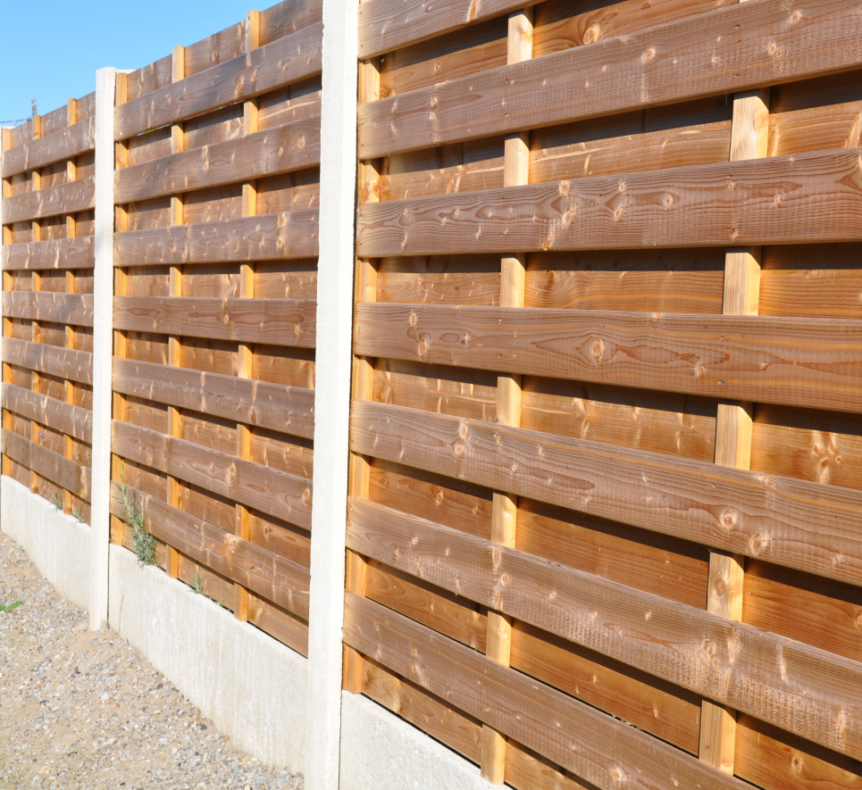 Houtschermen horizontaal | BAJ Beton